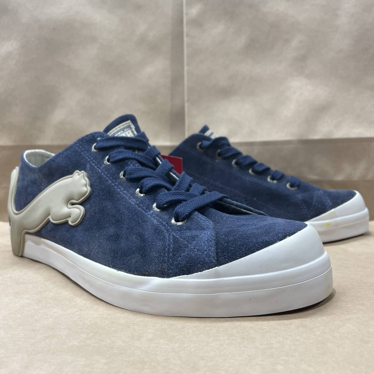 【未使用】US9.5 27.5cm PUMA VULCAN CAT 181062 06 プーマ バルカンキャット 希少 スニーカー ネイビー ...