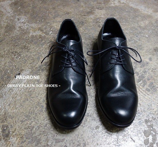 【目立った傷や汚れなし】PADRONE パドローネ DARBY PLAIN TOE SHOES ダービープレーントゥシューズ ブラック 41 26.5㎝ 日本製 レザー 靴 ブーツ の落札情報 ...