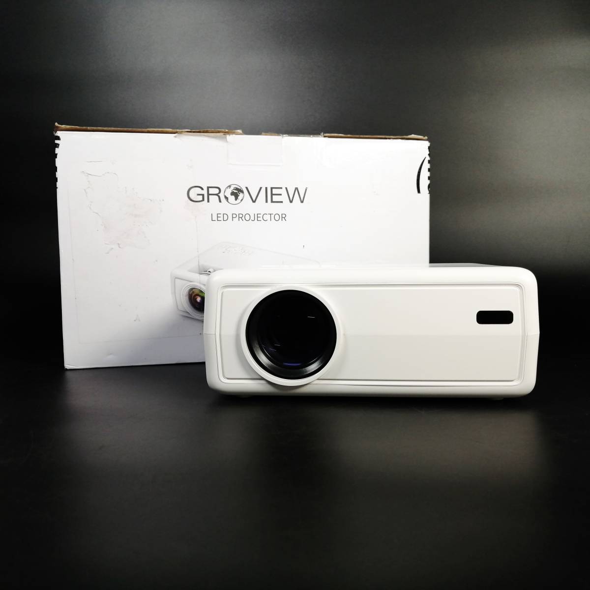 【未使用】未使用 GROVIEW LEDプロジェクター G210 1080PフルHD 5000LM スクリーン ホームシアター ...