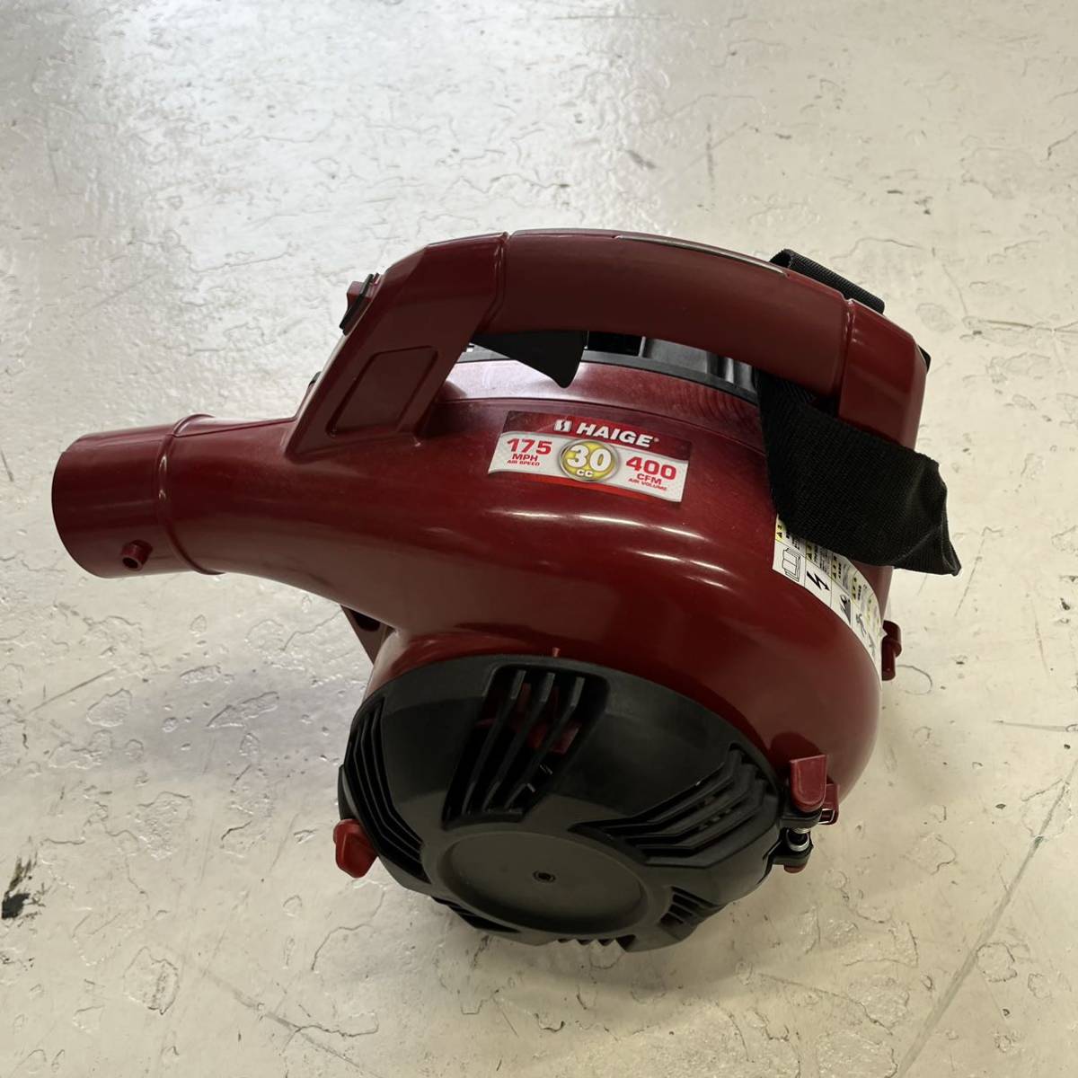 【傷や汚れあり】HAIGE ブロア エンジンブロアー ブロワ 175MPH AIR SPEED 30cc 400 CFM AIR VOLUME ...