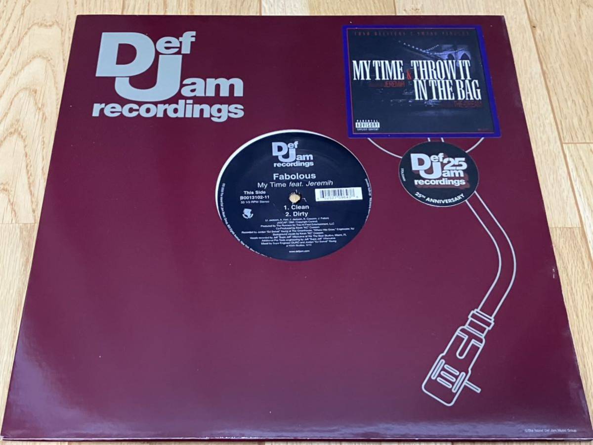 【目立った傷や汚れなし】美品 Fabolous MY TIME feat Jeremih 12inch record hip hop R&B ...