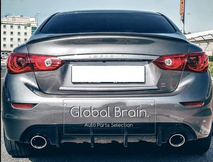 【未使用】日産 スカイライン V37 インフィニティ Q50 トランク リア スポイラー / 塗装可 エアロ リップ ウイング カバー トリム ディフューザー の落札情報詳細| ヤフオク落札 ...