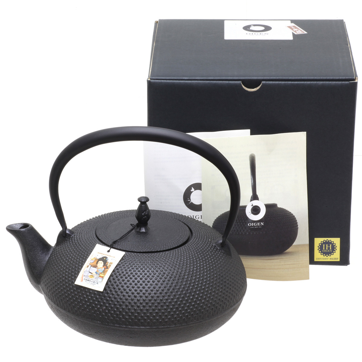 【未使用】【未使用品】OIGEN オイゲン 鉄瓶 月餅アラレ 1.6L H-261 IH対応 及源鋳造の落札情報詳細 - ヤフオク落札価格検索 オークフリー