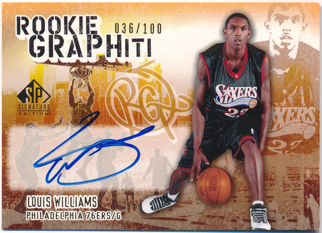 【やや傷や汚れあり】Louis Williams NBA 2005-06 Upper Deck SP Signature Edition ...