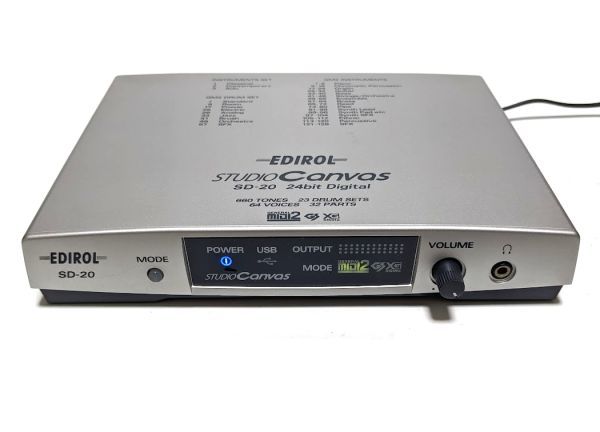 【やや傷や汚れあり】EDIROL エディロール SD-20 音源 モジュール STUDIO Canvas ROLAND ローランド AC ...