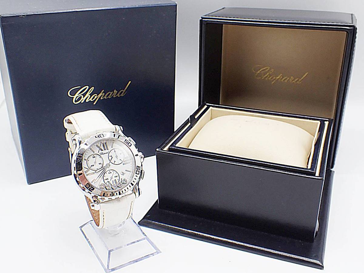 【目立った傷や汚れなし】1円～ Chopard ショパール HAPPY SPORT ハッピースポーツ 8499 メンズ 腕時計 クロノグラフ /ダイヤモンド ダイヤ クォーツ SS の落札情報 ...
