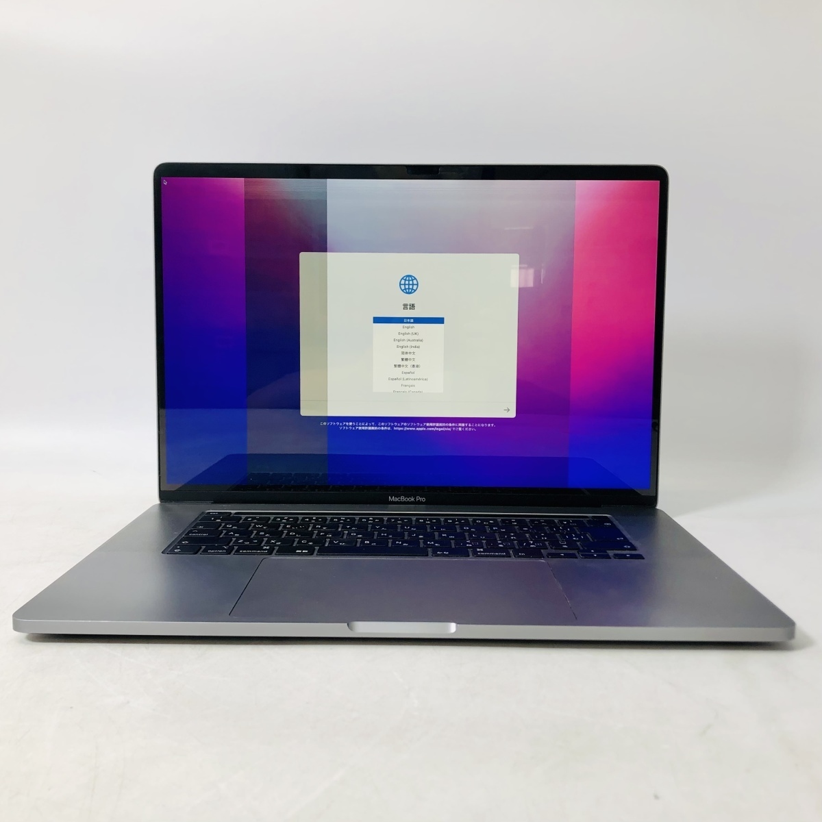 【全体的に状態が悪い】ジャンク MacBook Pro Touch Bar＋Touch ID 16インチ（Late 2019） Core i9 2.3GHz/16GB/SSD 1TB スペース ...