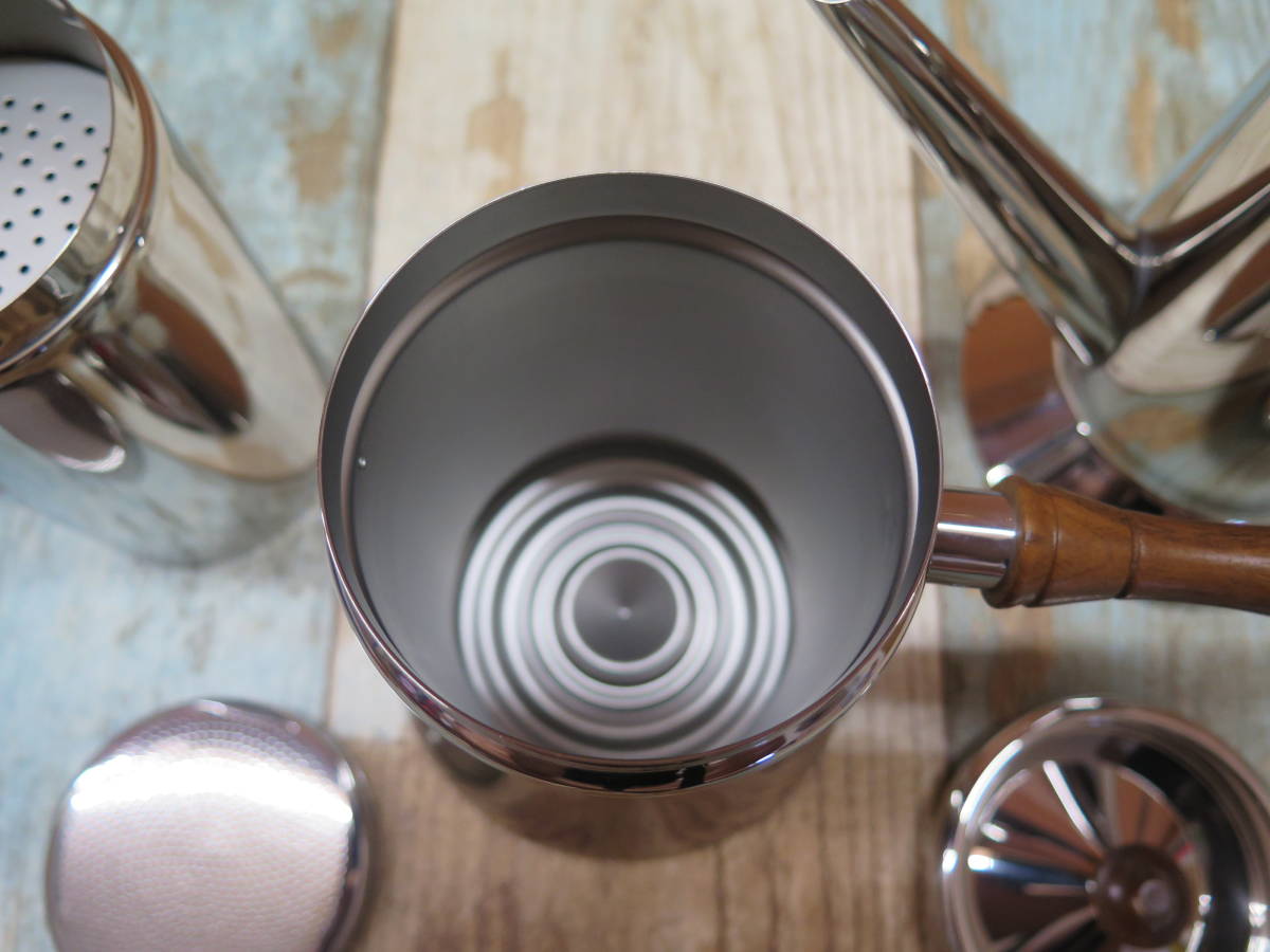 【未使用に近い】アレッシィ ALESSI OFFICINA NAPOLETANA ナポリタンコーヒーメーカー 90018 直火専用 カッシーナ ...