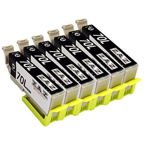 【未使用】ZAZ 互換インク ICBK70L ブラック 6個パック （ IC6CL70L 対応 の ブラック 6個 ） セット ICチップ付 互換 IC70L 対応 インクの落札情報詳細 ...