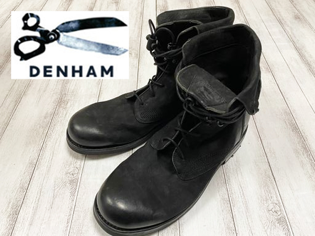 【未使用】DENHAM [デンハム] 高級ワークブーツ 定価70840円 ホースレザー DANEMICA BOOT ブラック 【42(26 ...