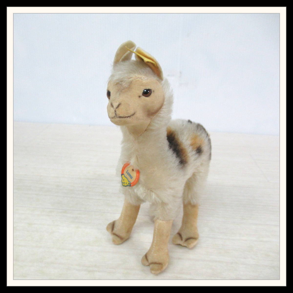 【やや傷や汚れあり】 シュタイフ★ラマ Lama 17cm オールid★steiff★アンティーク ビンテージ 1317 00【m4