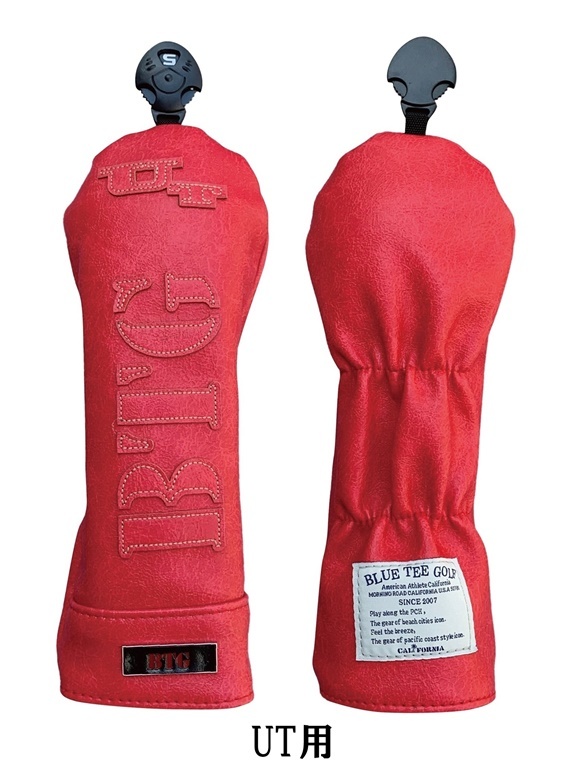 【未使用】 送料無料2本セット【UT-RD】ブルーティーゴルフ 【BIG BTG - Classic：レッド】ユーティリティ用ヘッドカバー ...