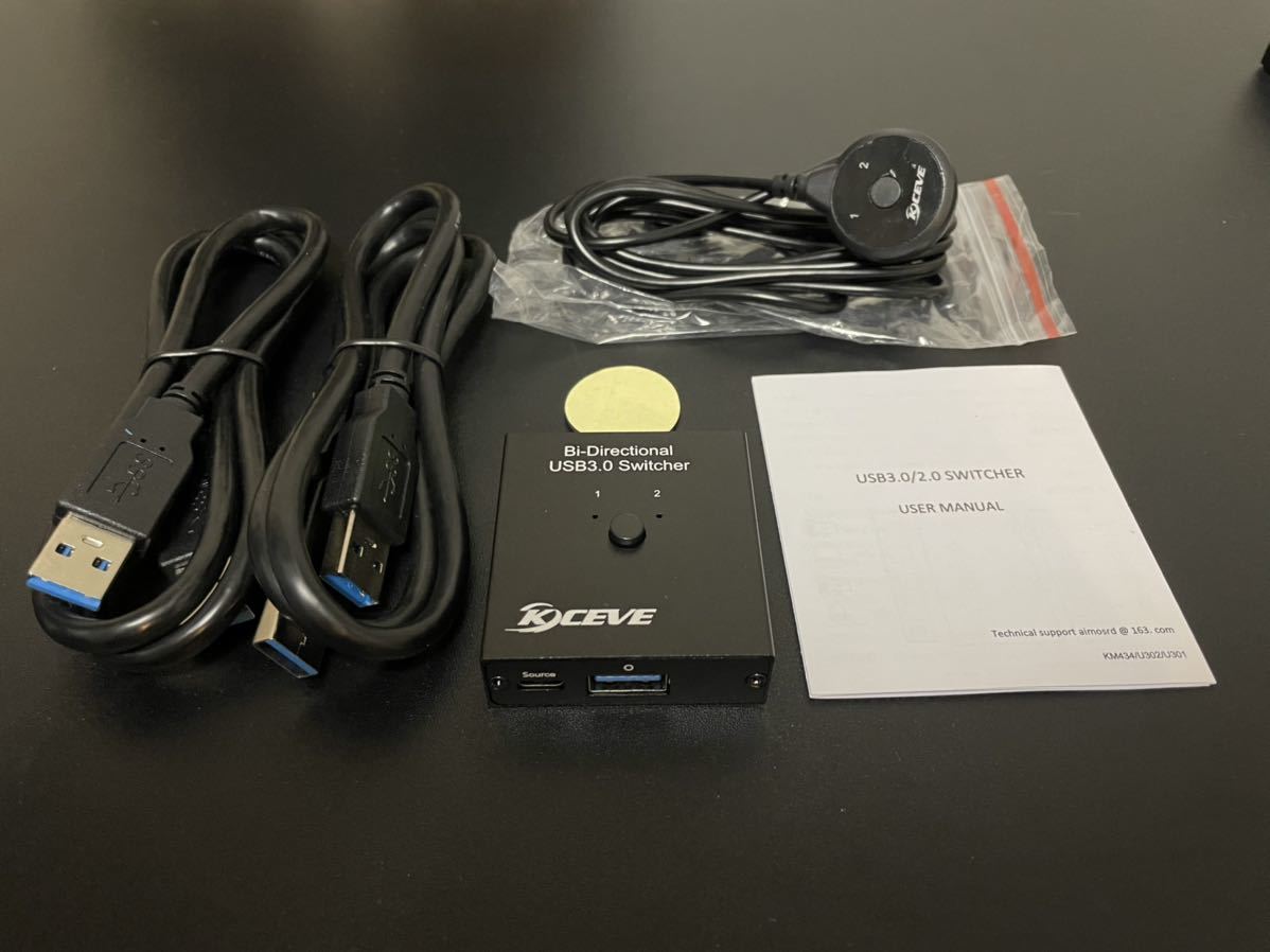 【目立った傷や汚れなし】KCEVE Bi-Directional USB3.0 Switcher KC-U301Pro / 2 in 1 ...