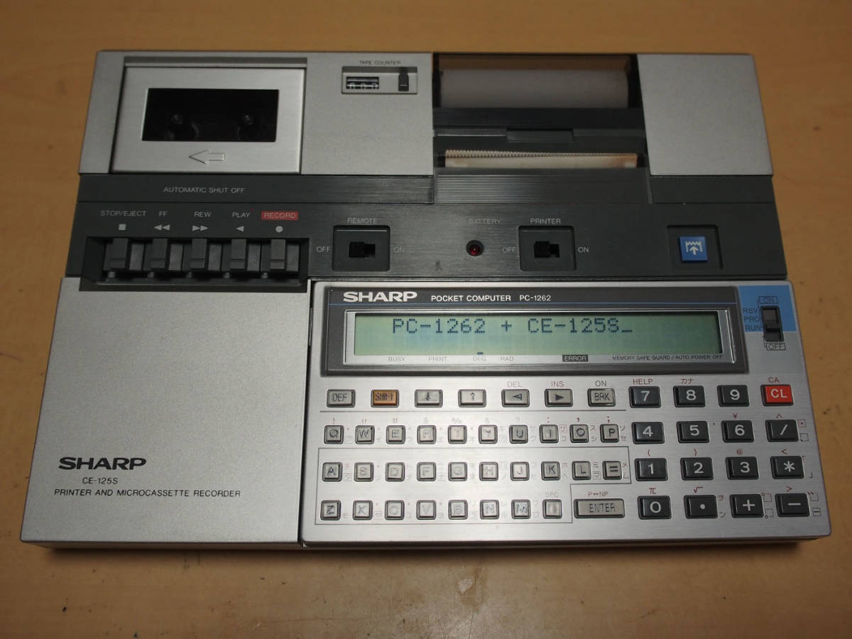 【全体的に状態が悪い】 SHARP ポケットコンピュータ PC-1262 + CE-125S シャープ ポケコン Pocket Computer の落札情報詳細 - ヤフオク落札価格検索 オークフリー