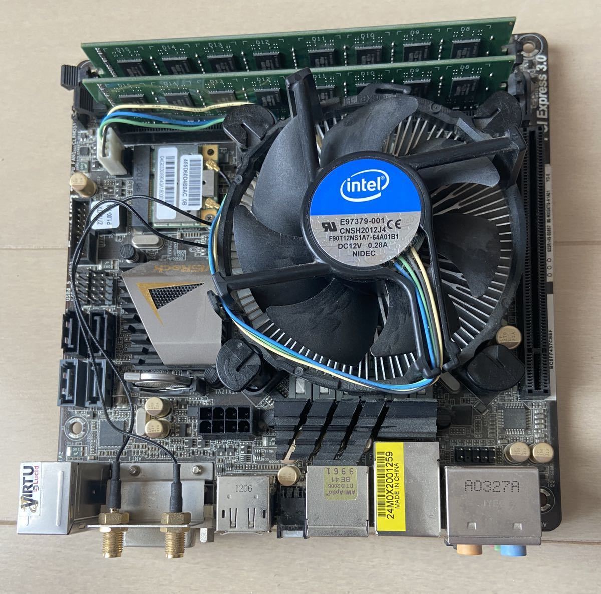 【全体的に状態が悪い】mini-ITXマザー、CPU、メモリーのセット！ M/B ASRock製 Z77E-ITX、CPU i5-2400、メモリー DDR3 1600Mhz 8G の落札情報 ...