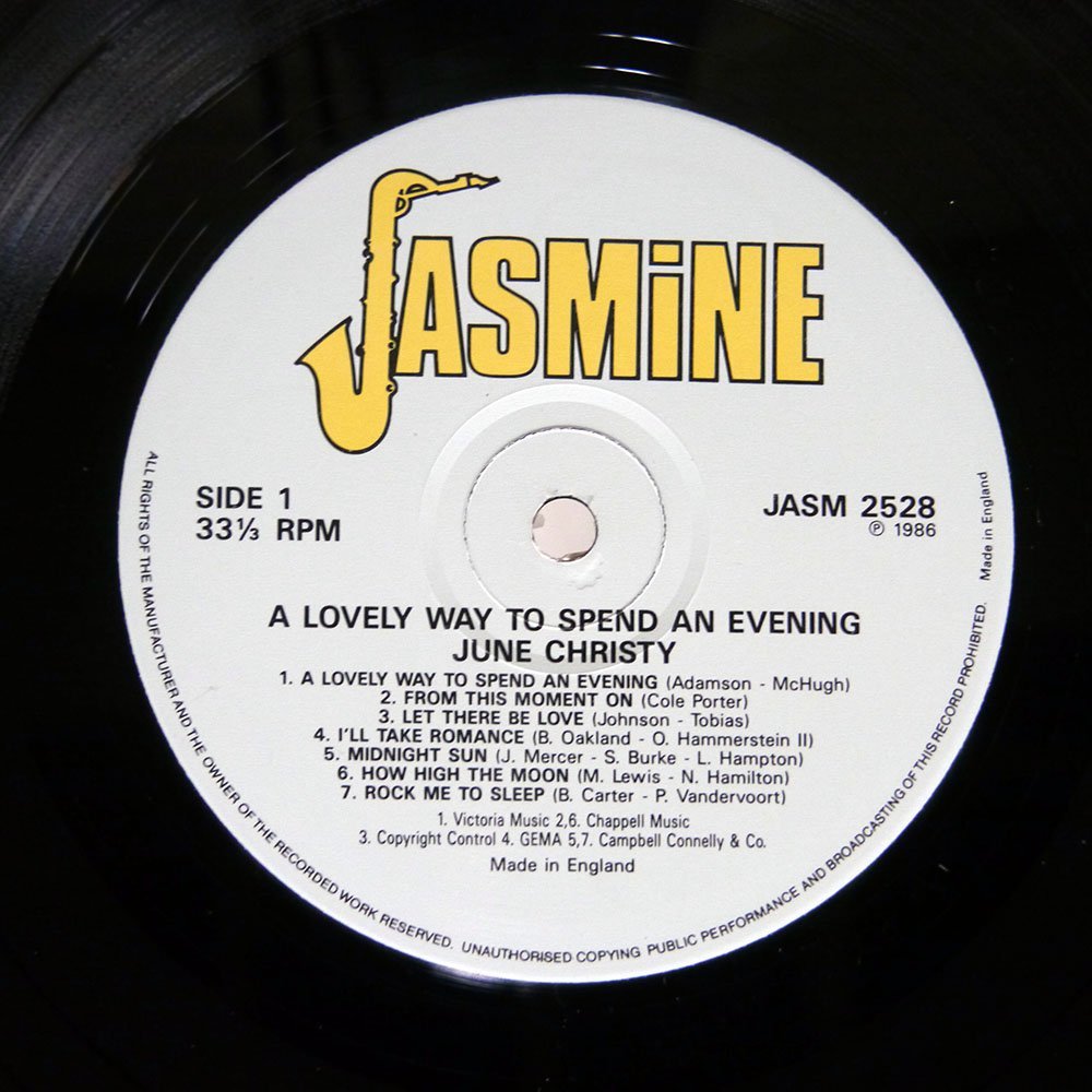 【目立った傷や汚れなし】英 JUNE CHRISTY/A LOVELY WAY TO SPEND AN EVENING/JASMINE ...
