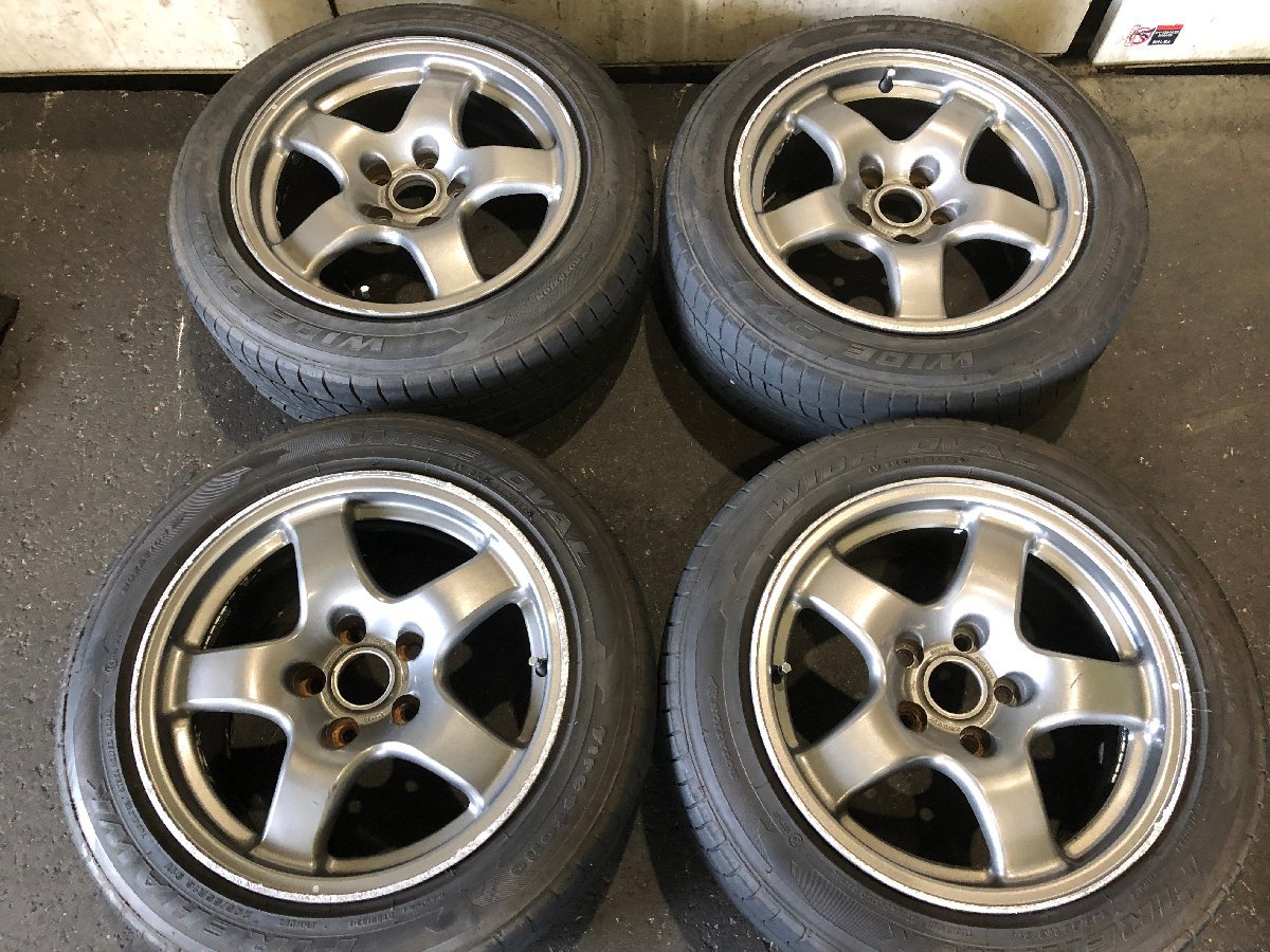 【やや傷や汚れあり】NISSAN 日産 16インチ 8JJ 114.3-5穴 タイヤホイール付き 4本 中古2022.1102.1-10-12 ...