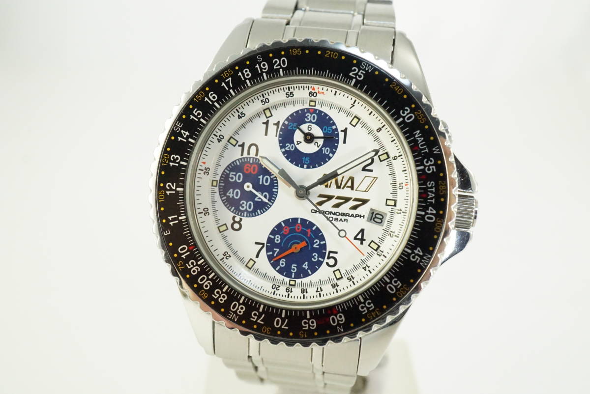 【やや傷や汚れあり】【B10/20-5 J76】★全日空/ANA 777 クロノグラフ クオーツ メンズ腕時計 ジャンク品★ の落札情報詳細| ヤフオク落札価格情報 オークフリー