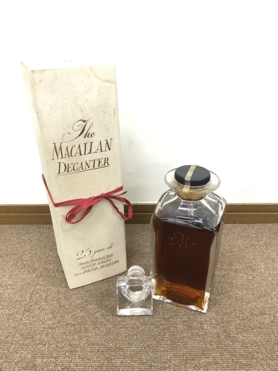 【やや傷や汚れあり】★【売り切り】macallan ザ・マッカラン25年クリスタルデキャンタ【1962年】43 750mlの落札情報詳細
