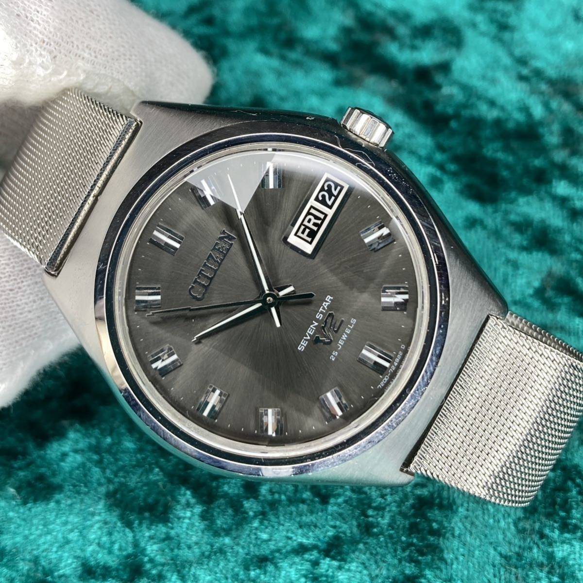 【やや傷や汚れあり】ジャンク CITIZEN/シチズン/SEVEN STAR V2 4-770986 自動巻き 腕時計 中古 の落札情報詳細 ...