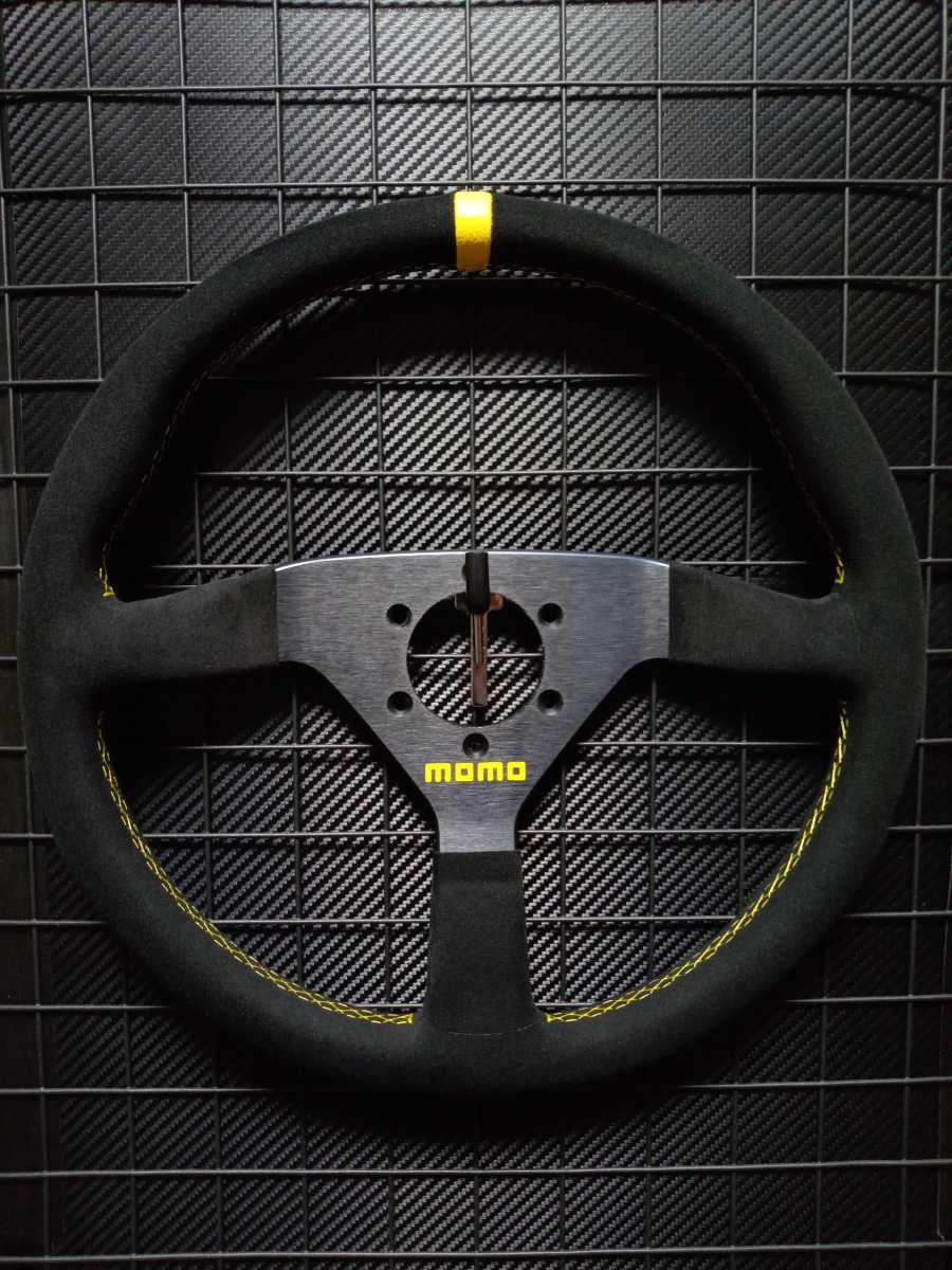 【目立った傷や汚れなし】MOMO VELOCE RACING モモ ヴェローチェ レーシング アルカンターラ スエード イエローステッチの落札 ...