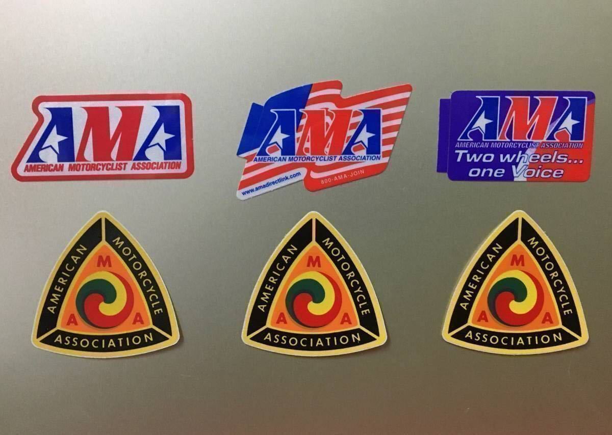 【未使用】本物！ デッドストック AMA AMERICAN MOTORCYCLE ASSOCIATION 60年代 ビンテージ ステッカー 6 ...