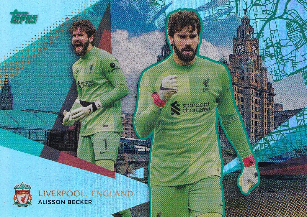 【目立った傷や汚れなし】2022 Topps Liverpool Teamset City cards Alisson Becker /150 ...