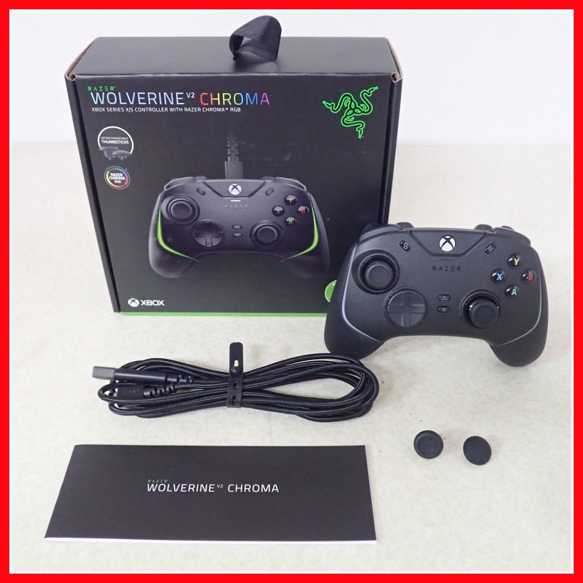 【傷や汚れあり】 動作品 XBOX Series X/S/ONE/PC RAZER コントローラー WOLVERINE V2 CHROMA レイザー ウルヴァリン ゲーミング GAMING 箱 ...
