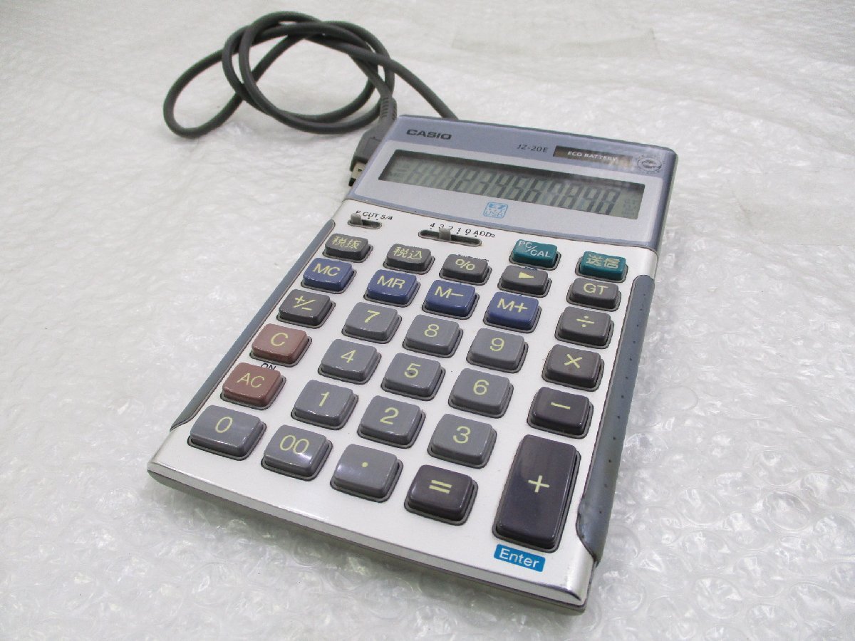 【目立った傷や汚れなし】★CASIO カシオ JZ-20E 12桁 テンキー 電卓 USBでPCに接続できる電卓 希少 w12099の落札情報詳細 - ヤフオク落札価格検索 オークフリー