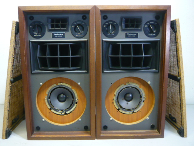【傷や汚れあり】☆大阪発 引取希望 Technics ペア スピーカー SB-400 3way speaker system ブックシェルフ型 ...