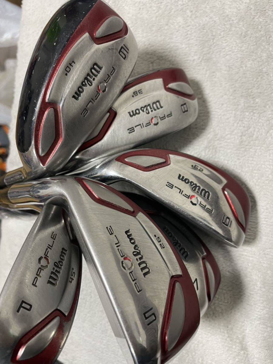 【傷や汚れあり】Wilson PROFILE DISTANCE & ACCURACY ウィルソン UT型アイアンセット FLEX-R 5〜Pの ...