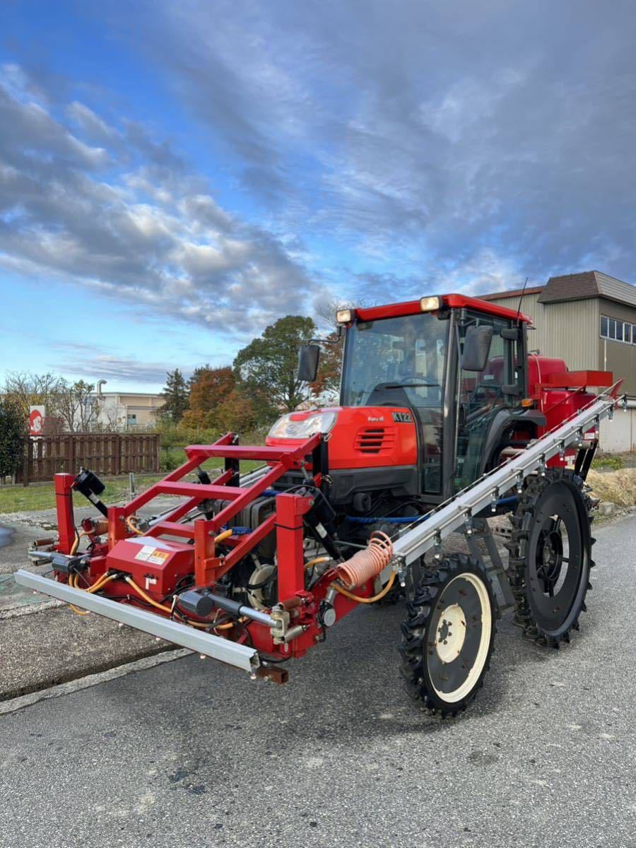 【やや傷や汚れあり】売切れ!! クボタ KT22 程度良好!! 280時間 ハイクリ ブームスプレイヤー 4WD 丸山 KBM-500 散布機 ...