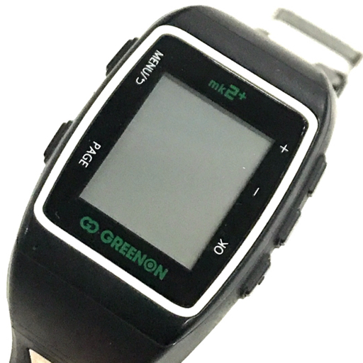【やや傷や汚れあり】GREENON THE GOLF WATCH mk2 ゴルフウォッチ GPSナビ 動作確認済 付属品あり グリーンオン の ...