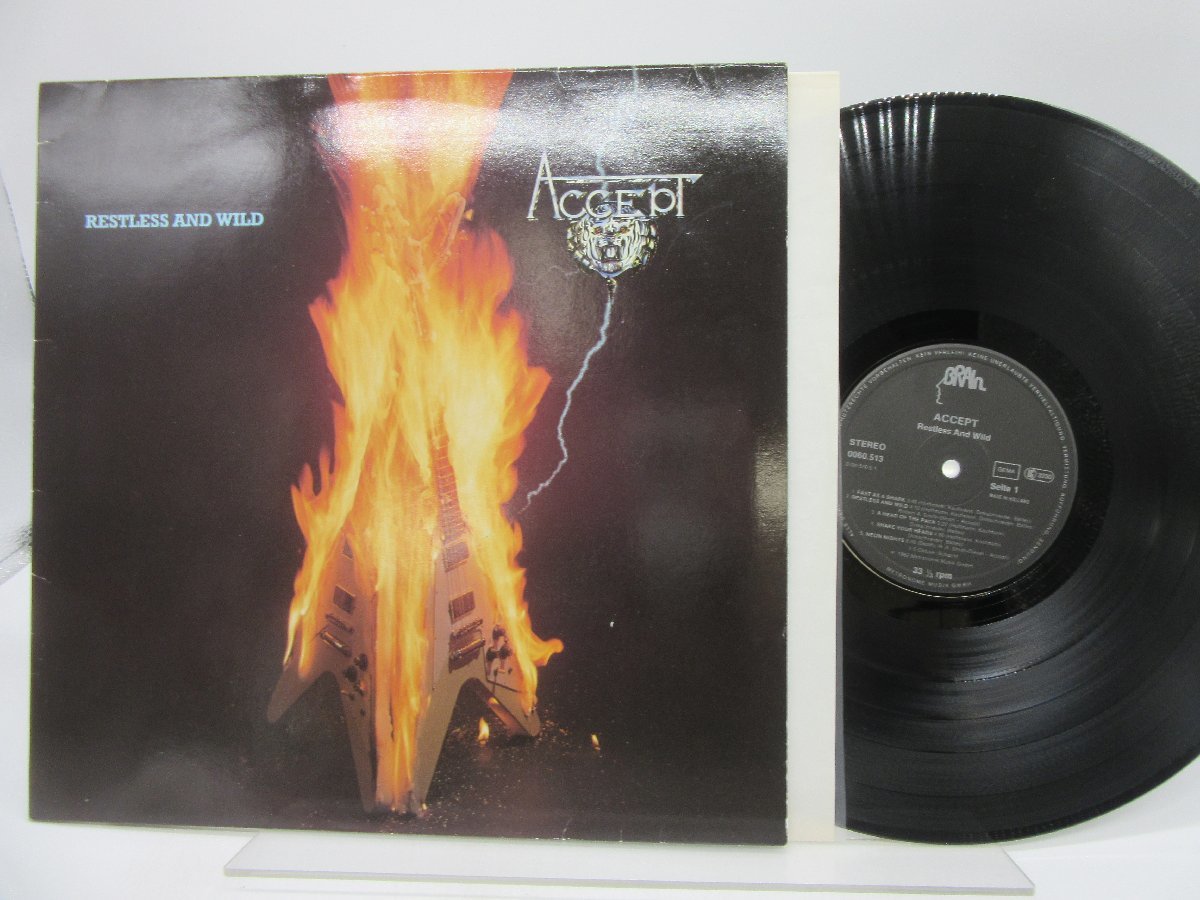 【やや傷や汚れあり】【独盤】Accept「Restless And Wild」LP（12インチ）/Brain(0060.513)/Rock の ...