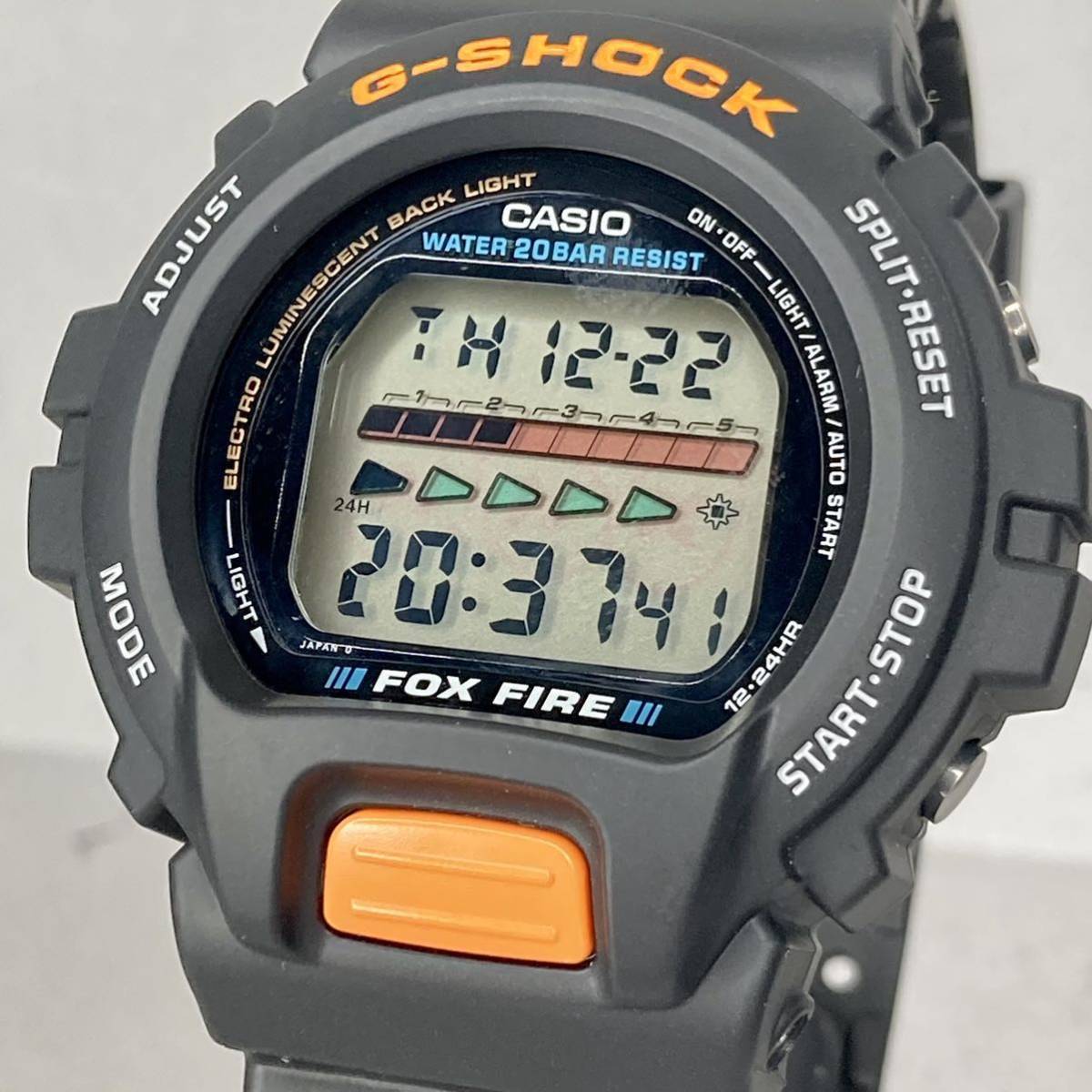 【未使用に近い】未使用同様 極美品 箱説付G-SHOCK DW-6600B-1A NHK別注 非売品 FOX FIRE フォックスファイアー ELバックライト ブラック オレンジ DW ...