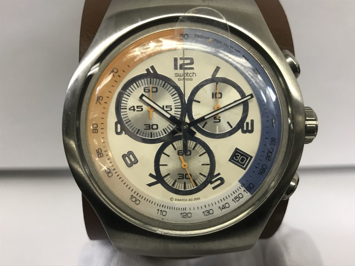 【傷や汚れあり】W046-I39-1099 Swatch スウォッチ IRONY アイロニー SR936SW クロノグラフ 純正レザーベルト メンズ クオーツ 不動 腕時計 ③ の落札情報詳細 ...