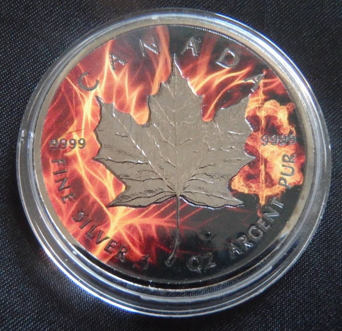 【目立った傷や汚れなし】【送料無料】希少 銀貨 カナダ 限定 Burning Maple バーニング メイプル 2018年の落札情報詳細 ...