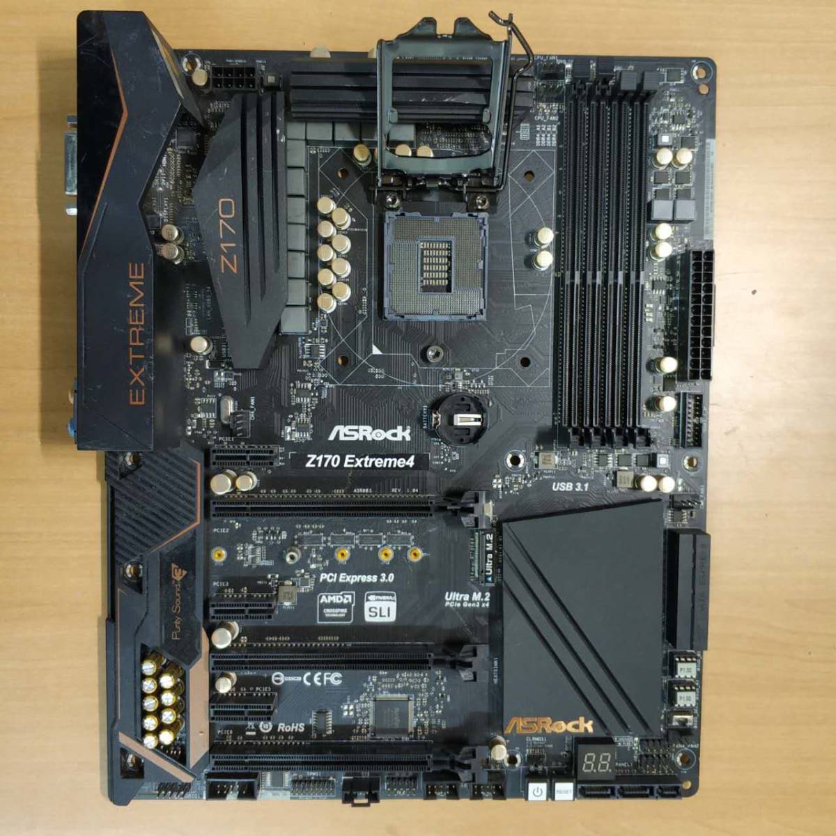 【傷や汚れあり】ASRock Z170 EXTREME4/ATXマザーボード/ (LGA1151)INTEL第6,7世代CPU対応/PCパーツ 自作PC DIY 修理材料★動作未確認 ジャンク ...