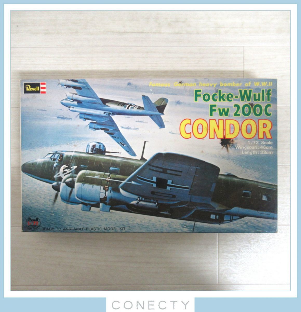 【傷や汚れあり】未組立 レベル 1/72 フォッケウルフ Fw200C コンドル Revell FOCKE-WULF CONDOR 貼箱 当時 ...