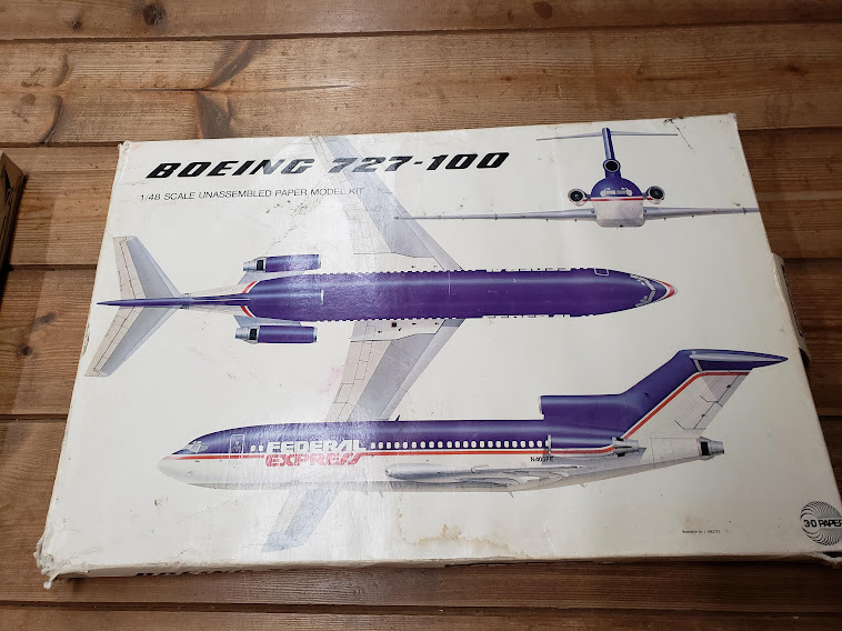 【やや傷や汚れあり】ペーパークラフト BOEING 727-100 1/48 EDERALの落札情報詳細 - Yahoo!オークション落札価格 ...