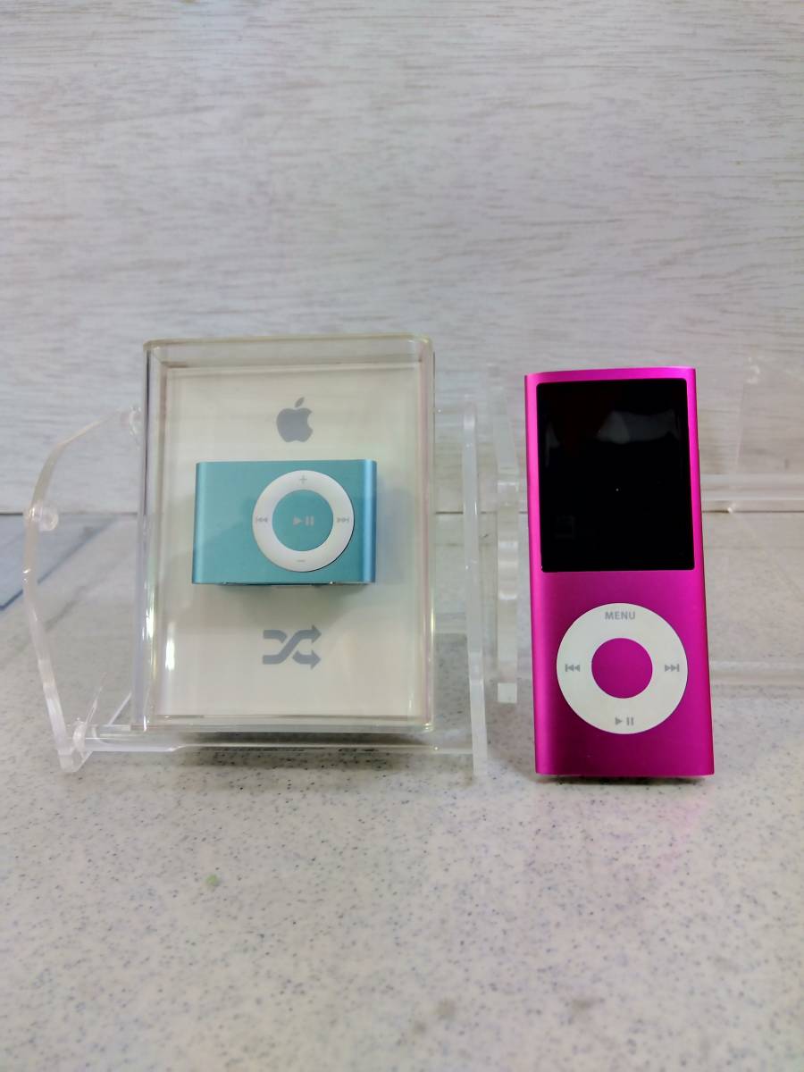 【未使用】☆未使用品!! iPod shuffle A1204〈1GB〉第2世代 MB227J/A ブルー おまけ付 〈iPod nano 第4世代8GB〉初期化済 ピンクの落札情報詳細 ...