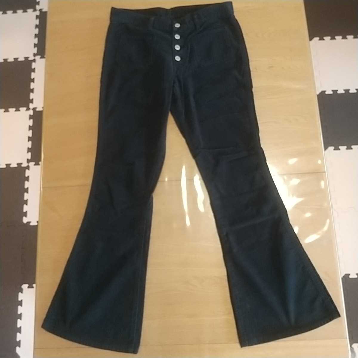 【目立った傷や汚れなし】ボブソン ベルボトム② 【31インチ】 BOBSON W31L79cmほど USED 黒 コーデュロイ 薄手 J1032 裾幅28cmほど 日本製の落札情報詳細 ...