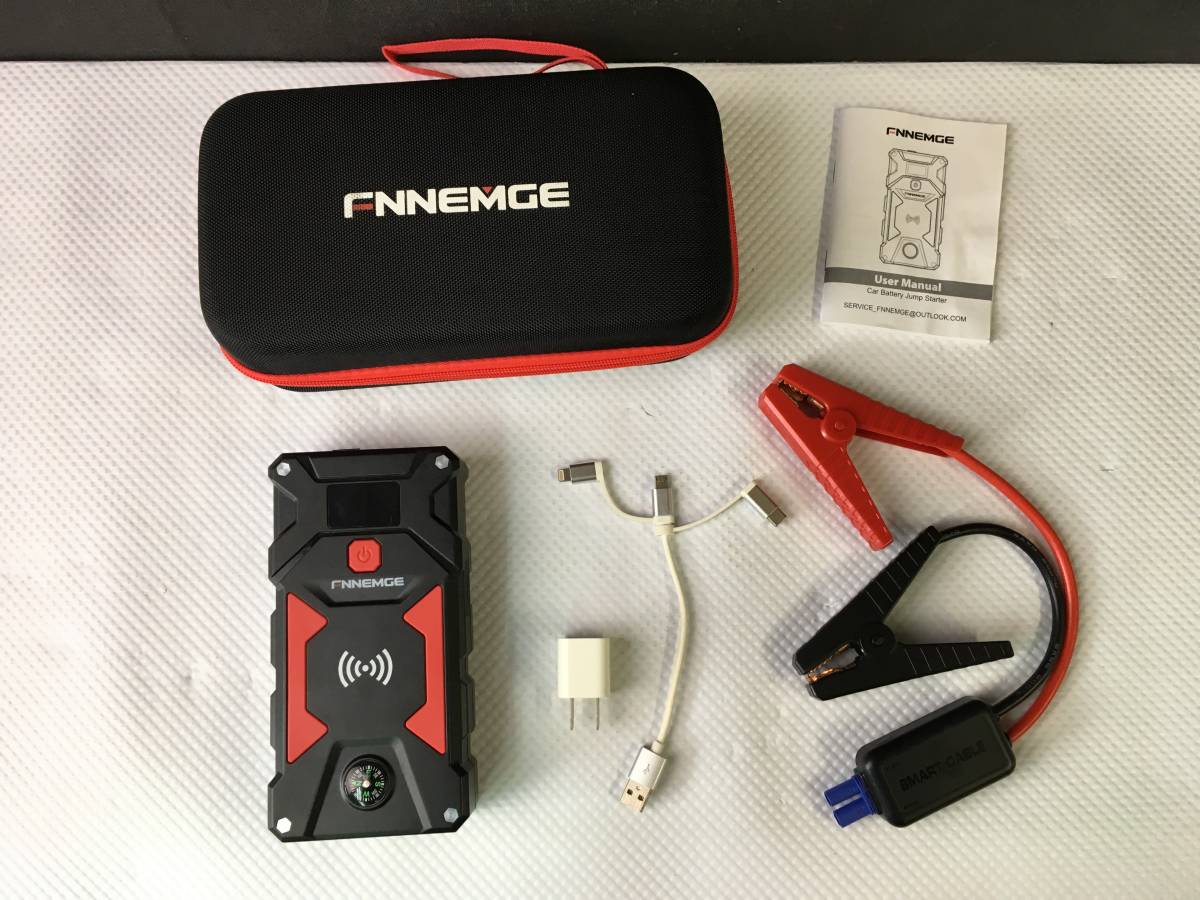 【傷や汚れあり】skI642 送料無料 FNNEMGE ジャンプスターター FG601 24800mAh/2500A/12V ※通電のみ確認済 ...