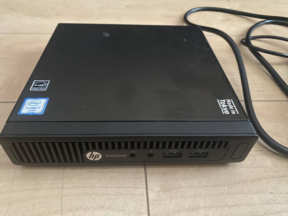 【目立った傷や汚れなし】HP ProDesk 400 G2 DM Business PC/Core i7-6700T 2.8GHz/メモリ8GB/HDD 500G/Windows 7Pro ...