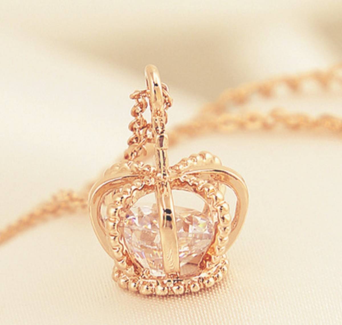 【未使用】送料一律 韓国風ジュエリー クラウン ダイヤモンドCZ 18KGP Gold Plated necklace 1円オークション 62の落札情報詳細 - ヤフオク落札価格検索 オークフリー