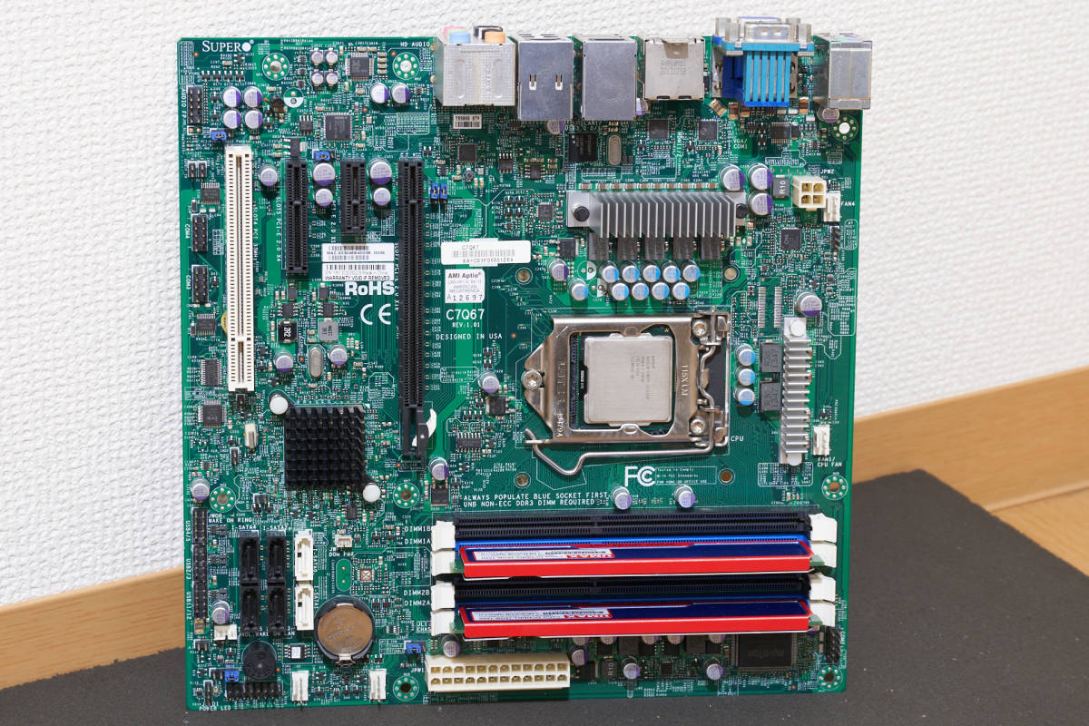 【傷や汚れあり】【動作OK】SuperMicro C7Q67 第2世代Sandy Bridge LGA 1155 Intel Q67 メモリー ...