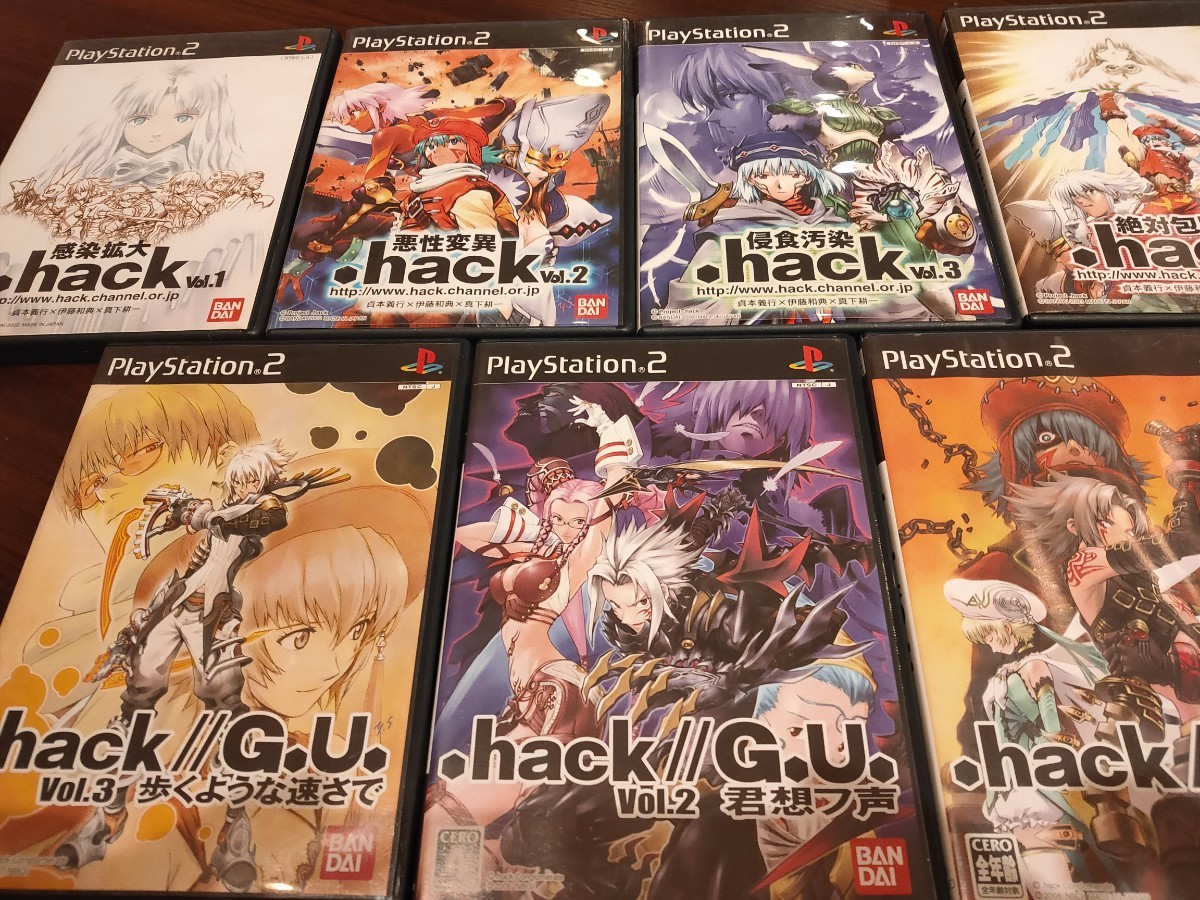 【目立った傷や汚れなし】.hack//Vol.1 2 3 4 .hack//G.U. Vol.1 2 3/ドットハック 感染拡大 悪性変異 浸食汚染 絶対包囲 サイバーコネクトツー バンダイ ...