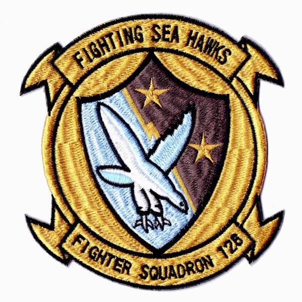 【未使用】米軍ワッペン海軍パッチVF-126 Fighting Sea Hawks Fighter SQD ミリタリーUS NAVYネイビー ...