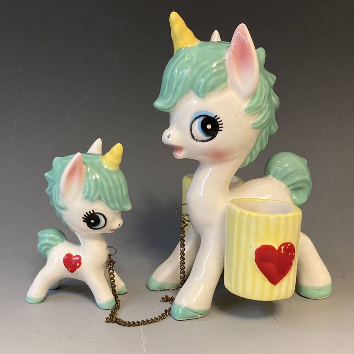 【目立った傷や汚れなし】RUNE「ユニコーン」内藤ルネ 当時物 陶器製人形 置物 昭和レトロ ビンテージの落札情報詳細 - Yahoo!オークション落札価格検索 オークフリー