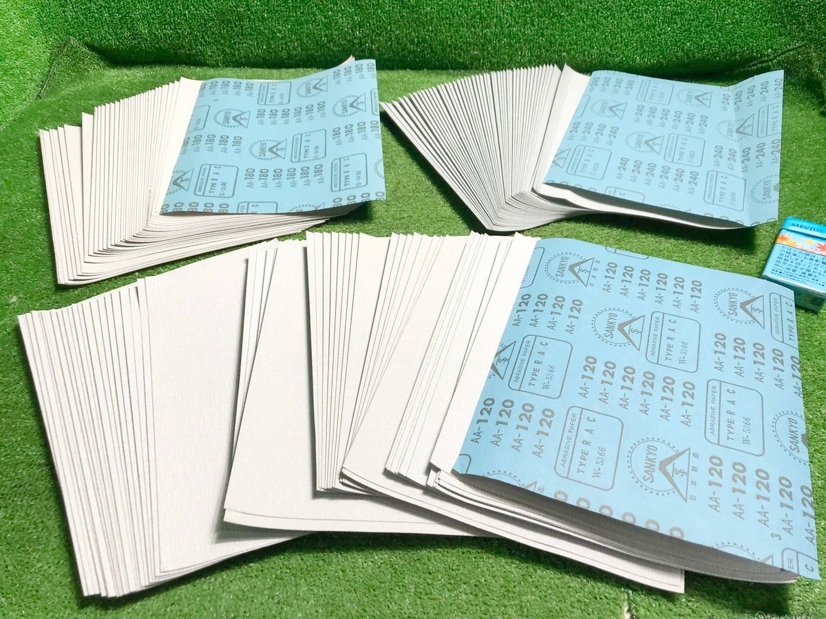 【未使用】藤飯j945 SANKYO 三共理化学 サンドペーパー粒度(AA-120/160/240) RAC 空研ぎ 水研ぎ可 研磨紙 ...